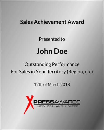 recognition award wording examples