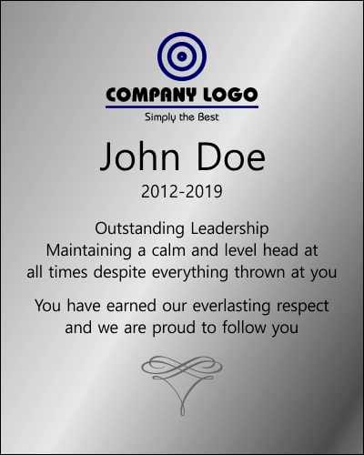 recognition award wording examples